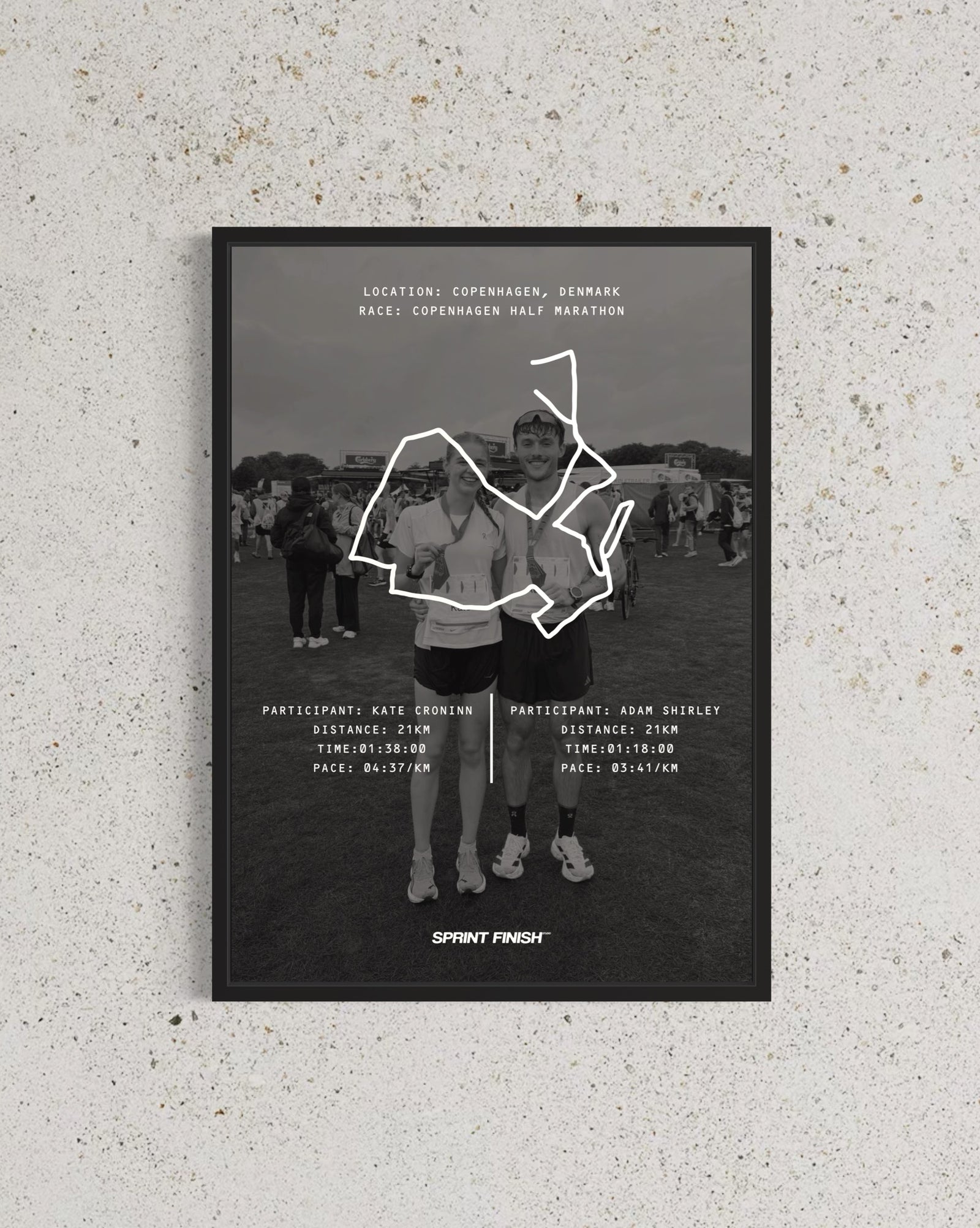 Personalised Race Posters | Custom Marathon Wall Art UK | Sprint Finis ...