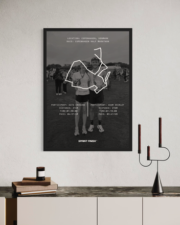 Personalised Race Posters | Custom Marathon Wall Art UK | Sprint Finis ...